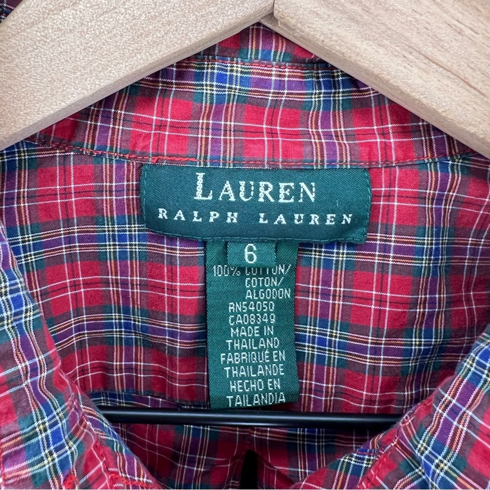 Lauren Ralph Lauren Embroidered Logo/Emblem Plaid But… - Gem